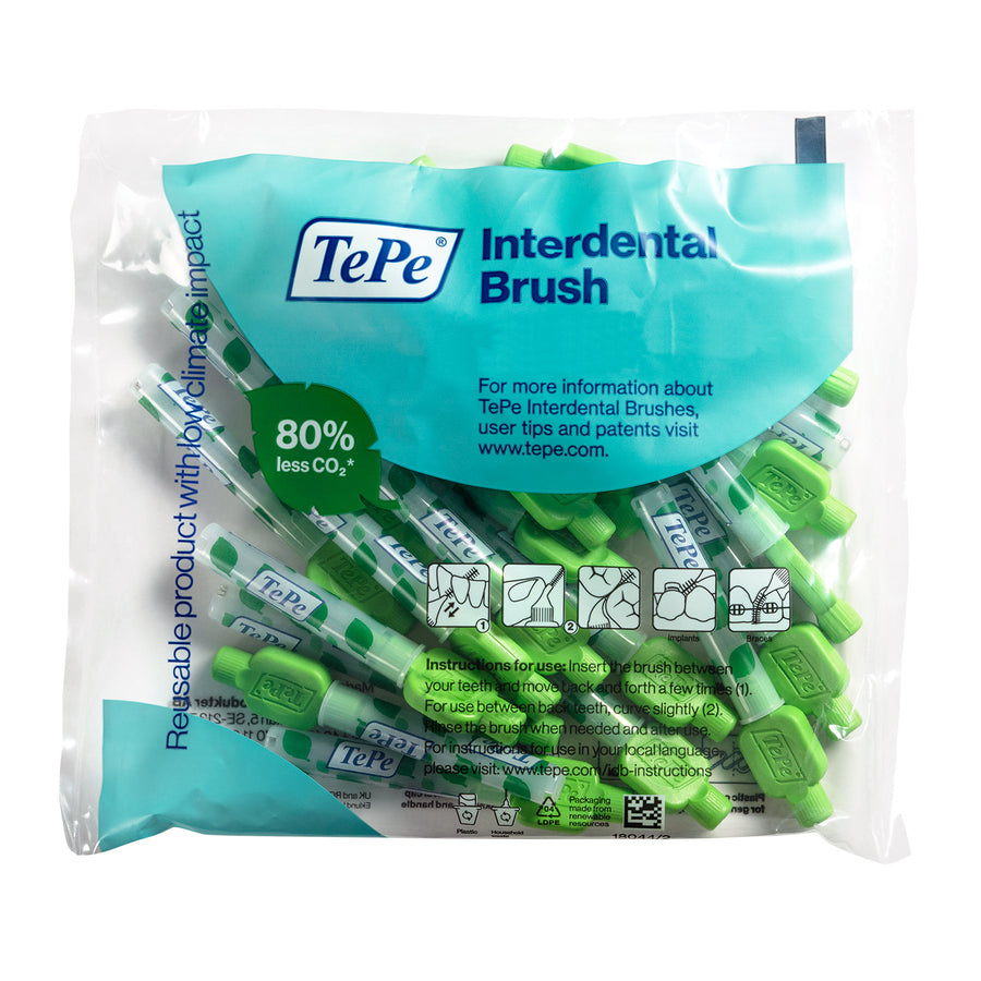TePe® Interdental Brushes Original Green - 0.8 mm (ISO 5) – TePe Oral ...