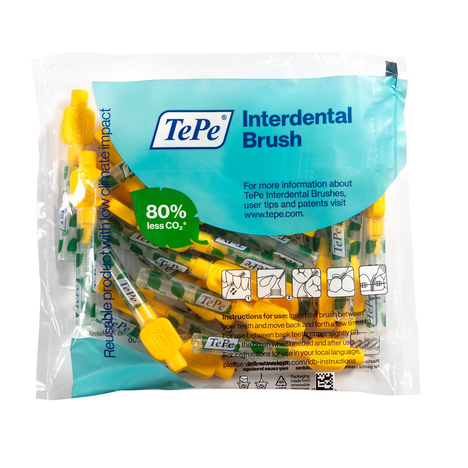 TePe® Interdental Brushes Original Yellow - 0.7 mm (ISO 4) – TePe Oral ...