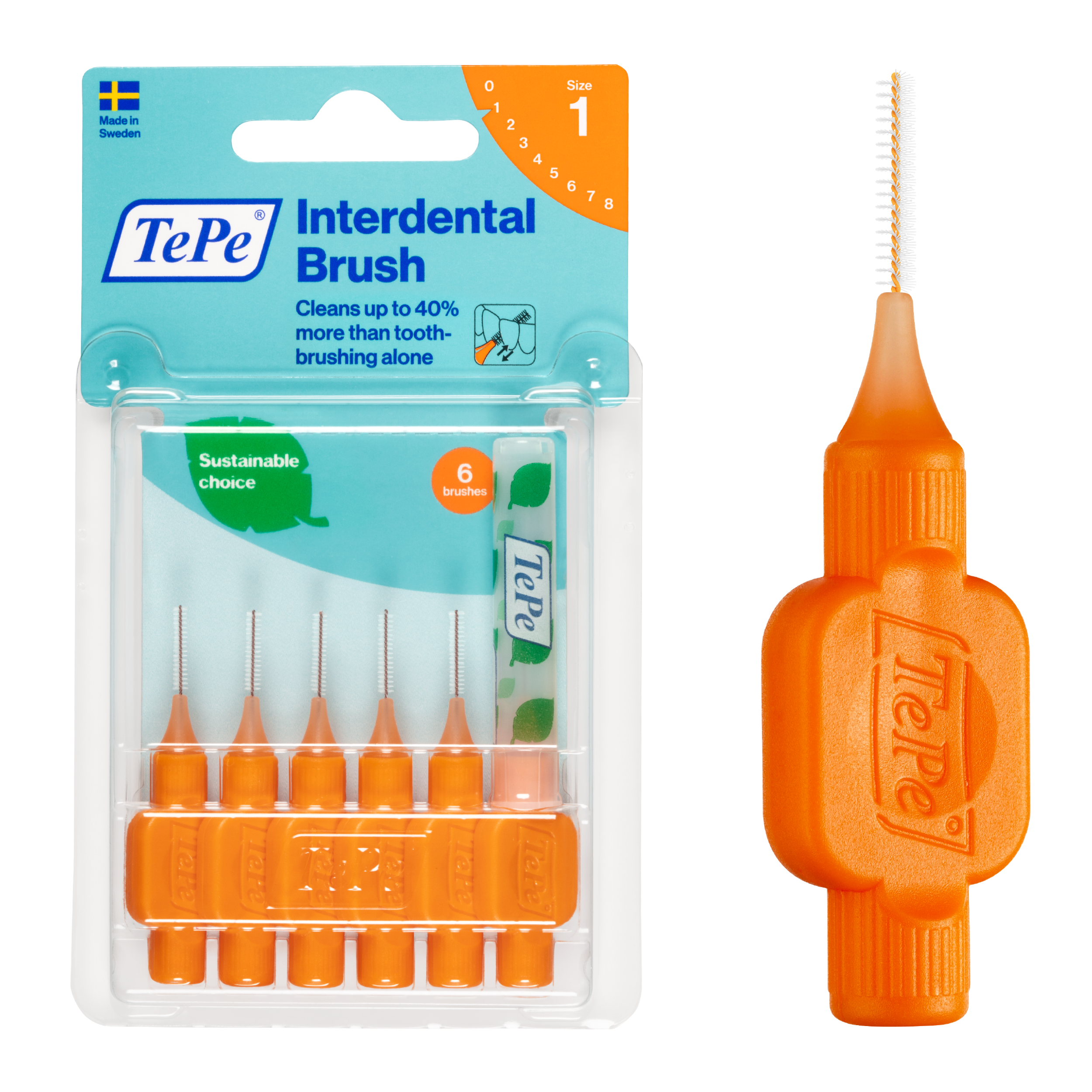 TePe® Interdental Brushes Original Orange - 0.45 mm (ISO 1) – TePe Oral ...