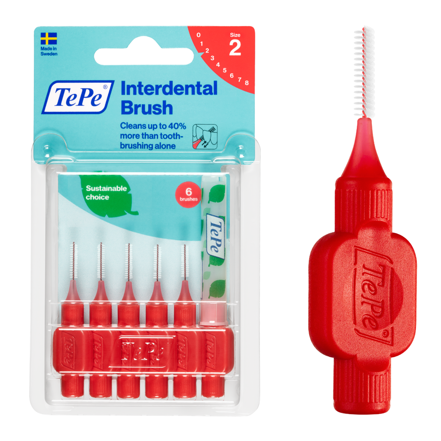 TePe® Interdental Brushes Original Red - 0.5 mm (ISO 2) – TePe Oral ...