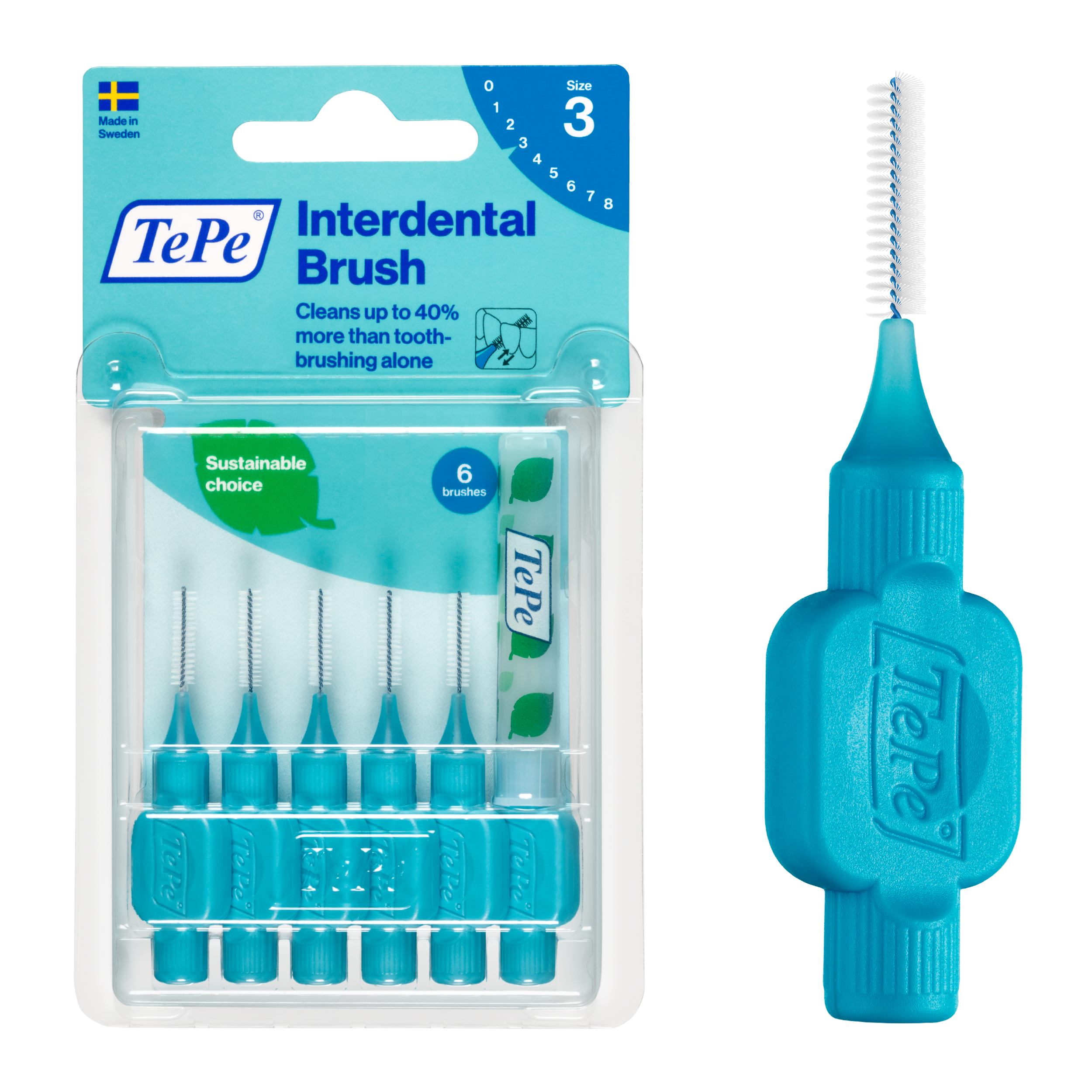 TePe® Interdental Brushes Original Blue - 0.6 mm (ISO 3) – TePe Oral ...