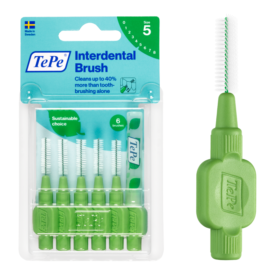 TePe® Interdental Brushes Original Green - 0.8 mm (ISO 5) – TePe Oral ...